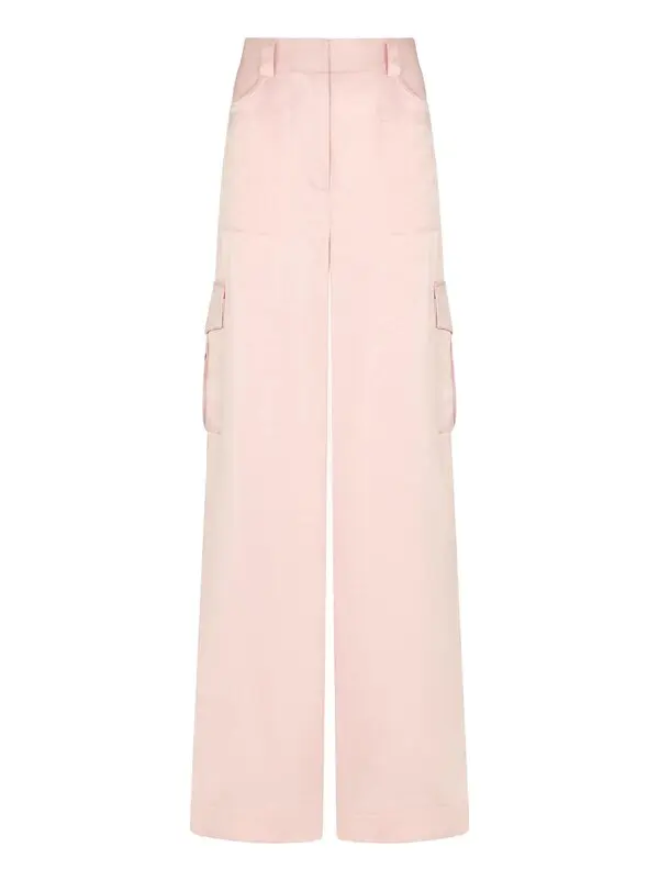 Serena Bute Satin Cargo Trouser - Pink