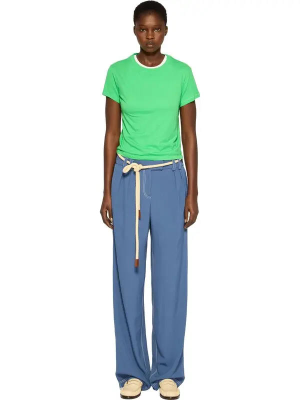 Serena Bute Lightweight Twill Boyfriend Trouser - Denim Blue
