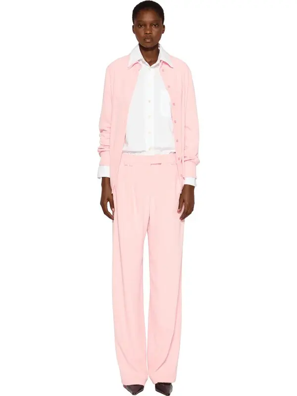 Serena Bute Lightweight Twill Boyfriend Trouser - Pale Pink