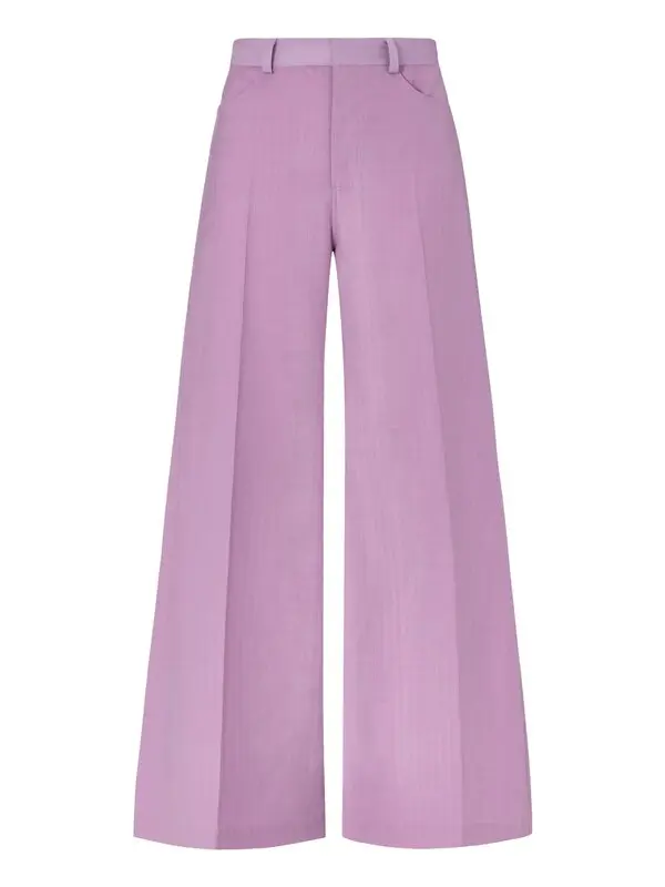 Serena Bute Wool Wide Leg Trouser - Lavender