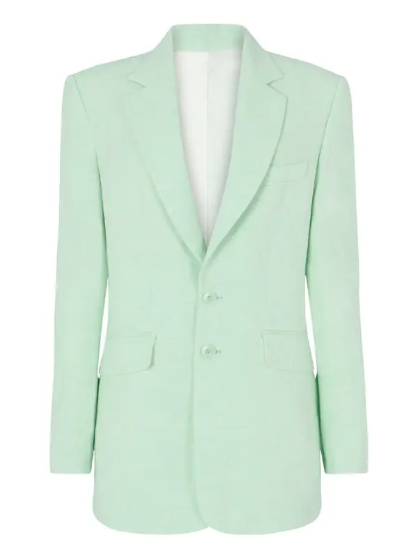 SERENA BUTE LONDON Linen Boyfriend Blazer - Peppermint