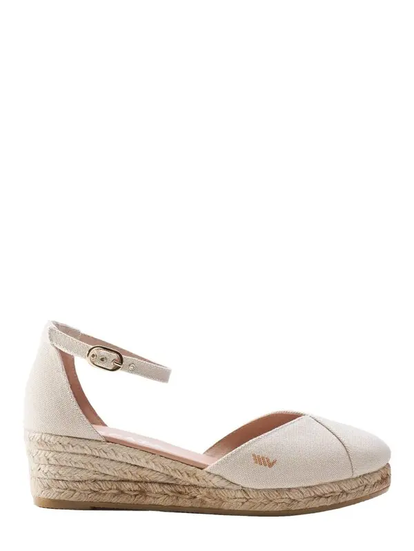 VISCATA Formiga Canvas Espadrille Wedges - Beige