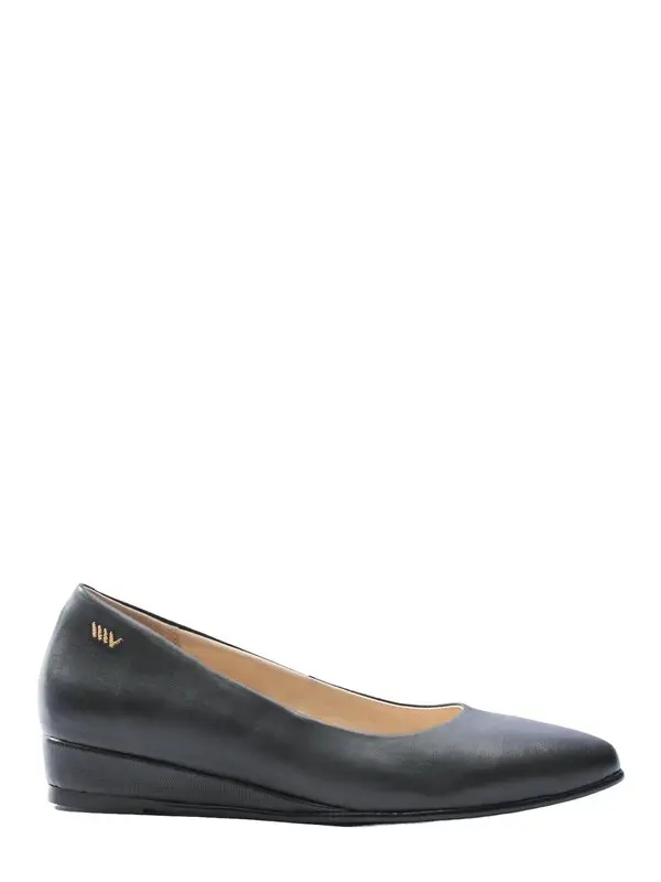 VISCATA Roma Leather Flats - Black