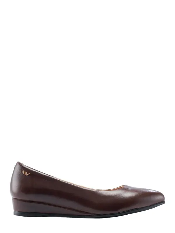 VISCATA Roma Leather Flats - Expresso