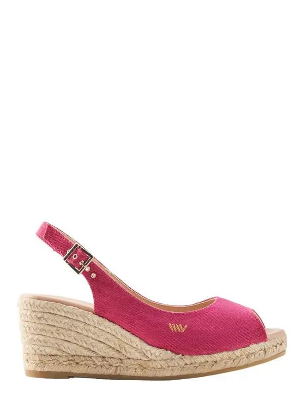 VISCATA Gavina Espadrille Sandal Wedges - Fuchsia