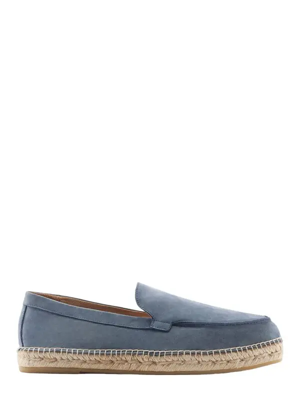 VISCATA Esburri Suede Espadrille Loafers - Navy Blue