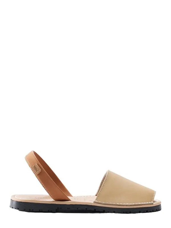VISCATA Menorquina Leather Avarca Sandal - Beige