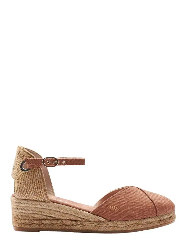VISCATA Pubol Canvas Espadrille Wedges - Brown