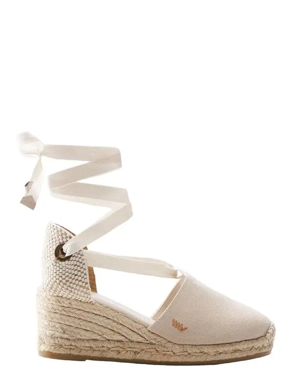 VISCATA Escala Canvas Espadrille Wedges - Beige