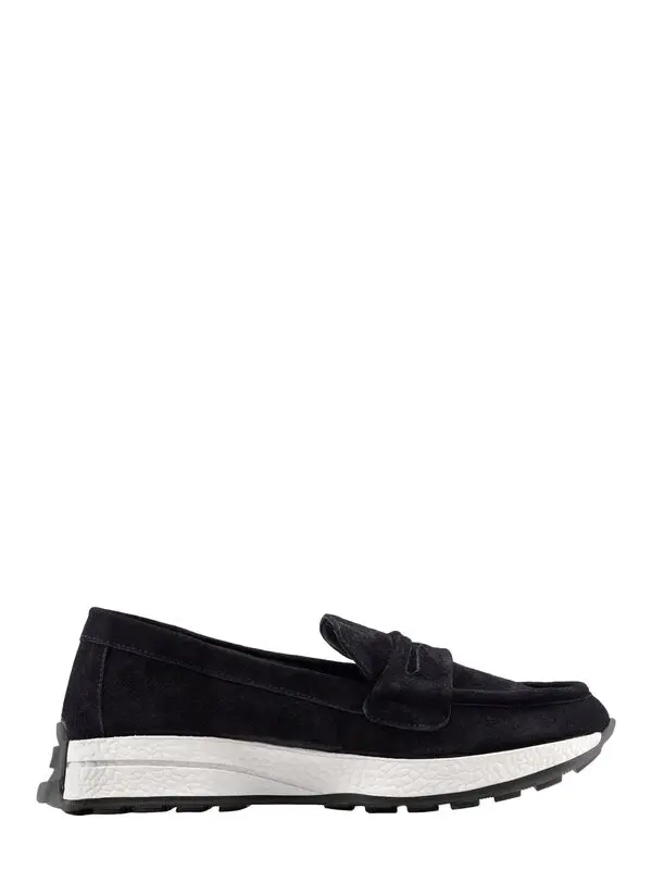 VISCATA Suede Loafers - Black