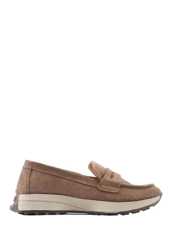 VISCATA Suede Loafers - Camel