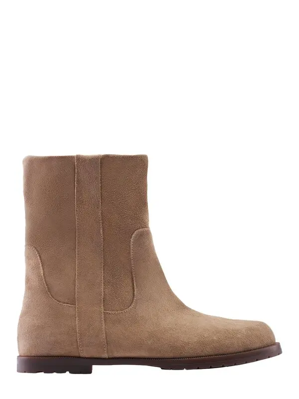 VISCATA Cremona Suede Flat Boots - Camel