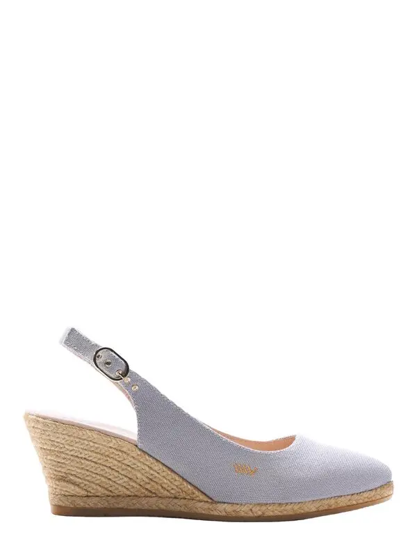 VISCATA Palomera Canvas Espadrille Wedges - Ash Grey