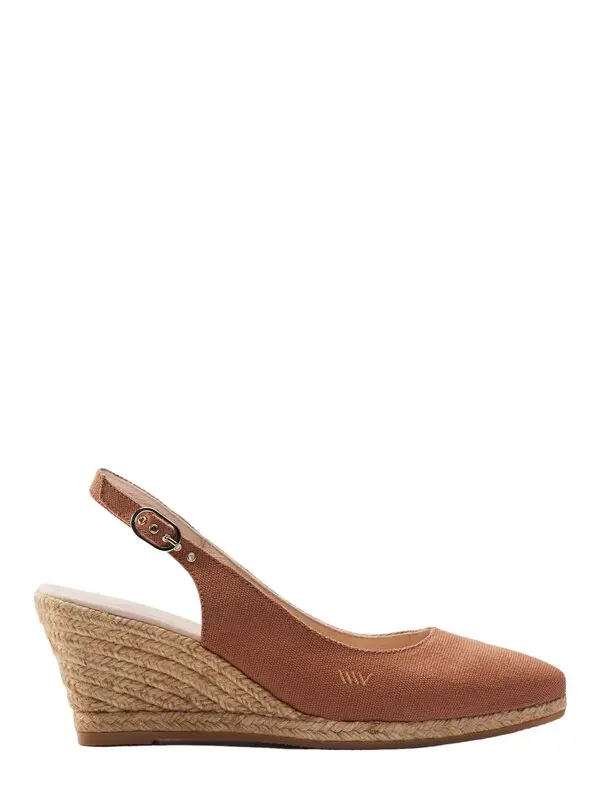VISCATA Palomera Canvas Espadrille Wedges - Brown