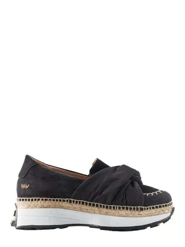 VISCATA Giverola Suede Espadrille Sneakers - Black