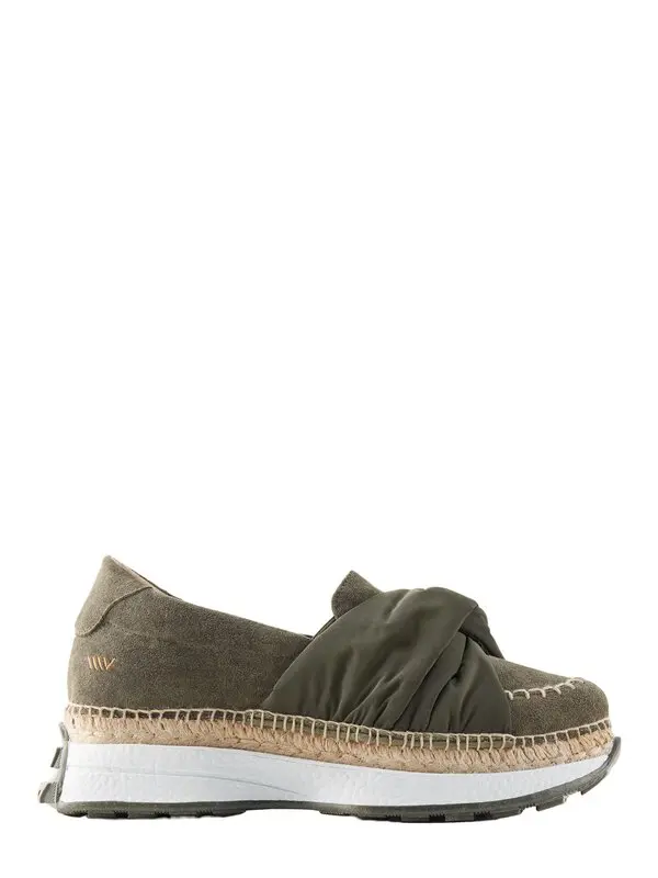 VISCATA Giverola Suede Espadrille Sneakers - Olive