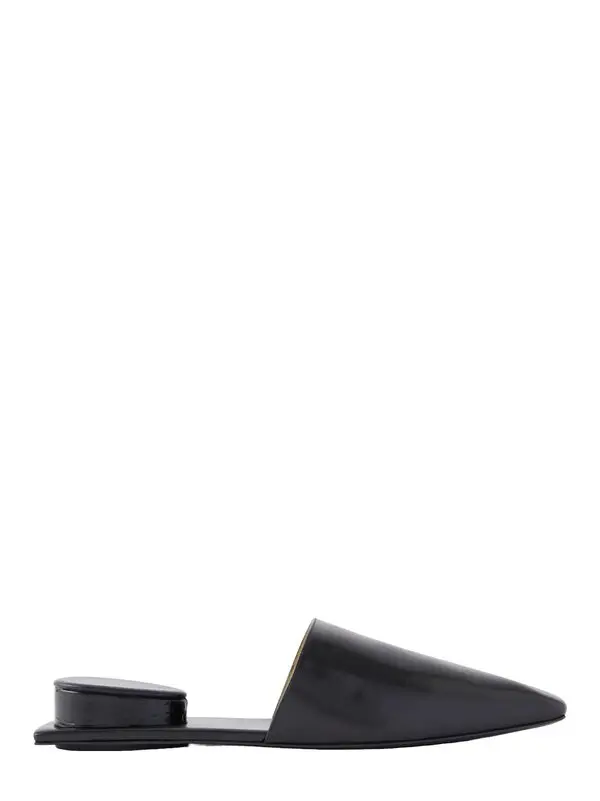 Tory Burch Pierced Embellished Leather Slip-ons - Black