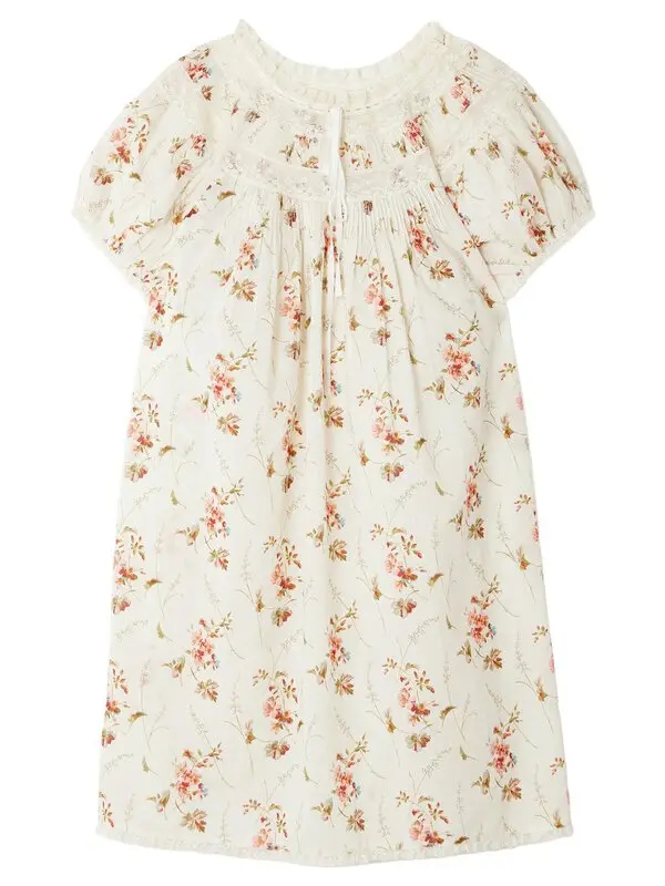 DÔEN Daphne Lace-trimmed Mini Dress - Multi