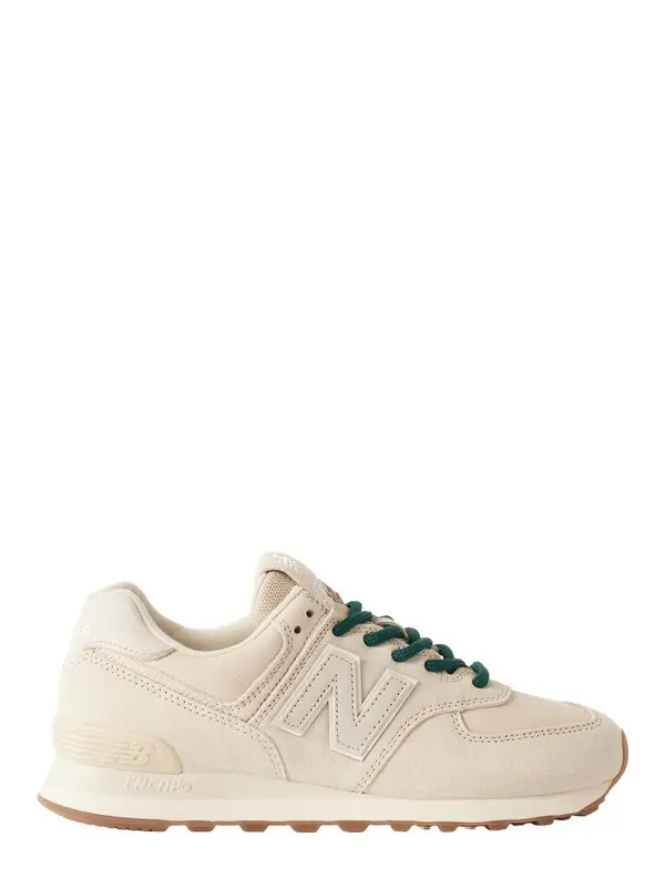 NEW BALANCE 574 Leather-trimmed Suede Sneakers - Neutrals