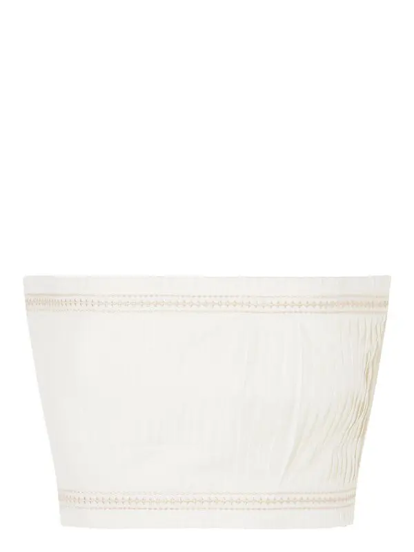 EMPORIO SIRENUSE Flavia Strapless Cropped Top - White