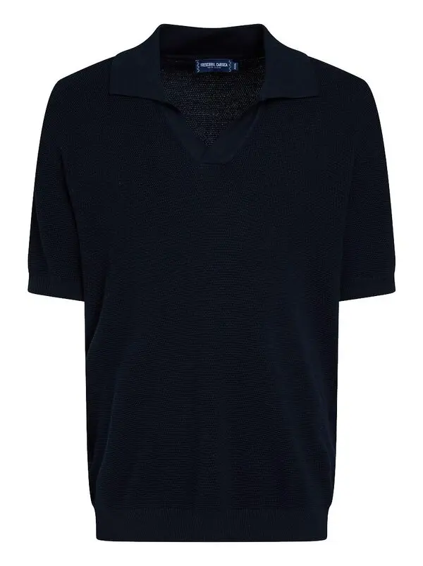 Frescobol Carioca Rino Cotton Polo Shirt - Midnight Blue