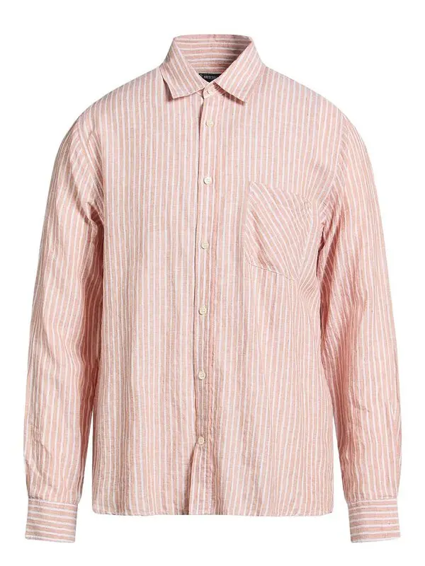 Frescobol Carioca Telles Striped Linen Shirt - Copper