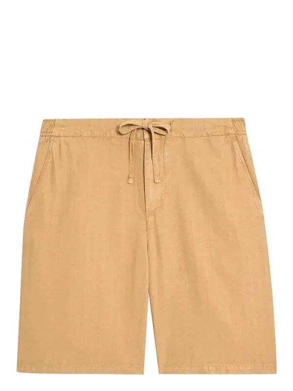 Frescobol Carioca Striped Lyocell-blend Shorts - Camel