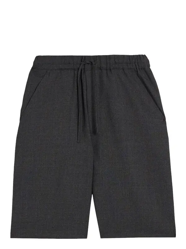 Officine Générale Hank Wool Drawstring Shorts - Dark Gray
