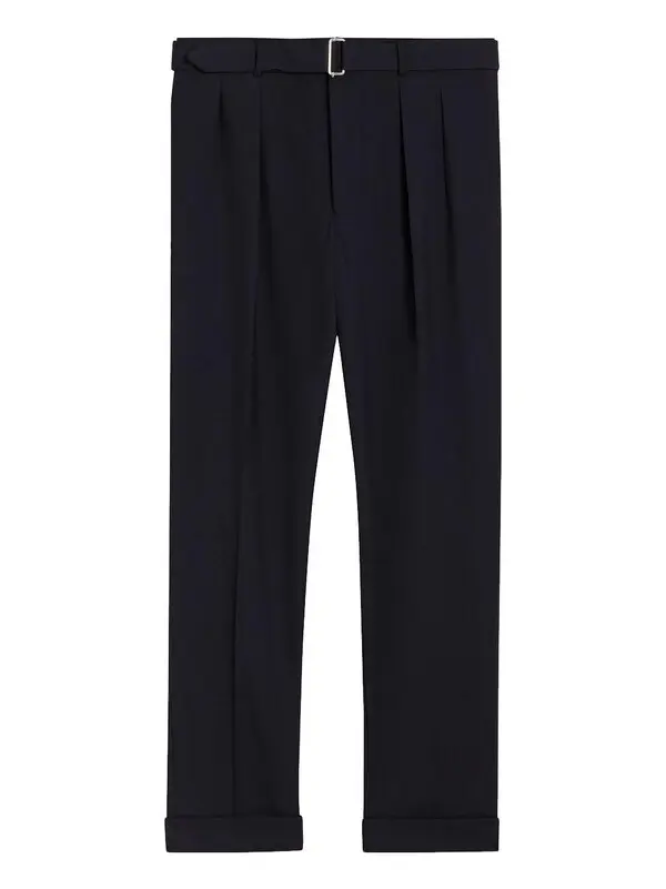 Officine Générale Pierre Tapered Wool Pants - Midnight Blue