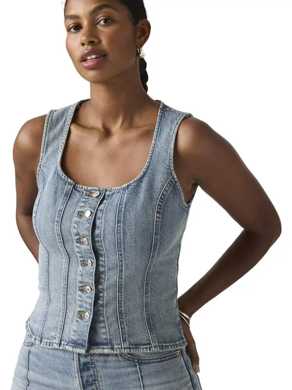LEVI'S Sculpted Sleeveless Bustier Top - What Now Top