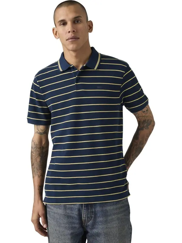 LEVI'S Original Polo Shirt - Teddy Stripe Dress Blues