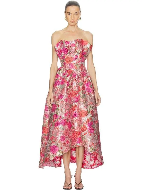 ELLIATT Floralie Strapless Gown - Pinkfloral