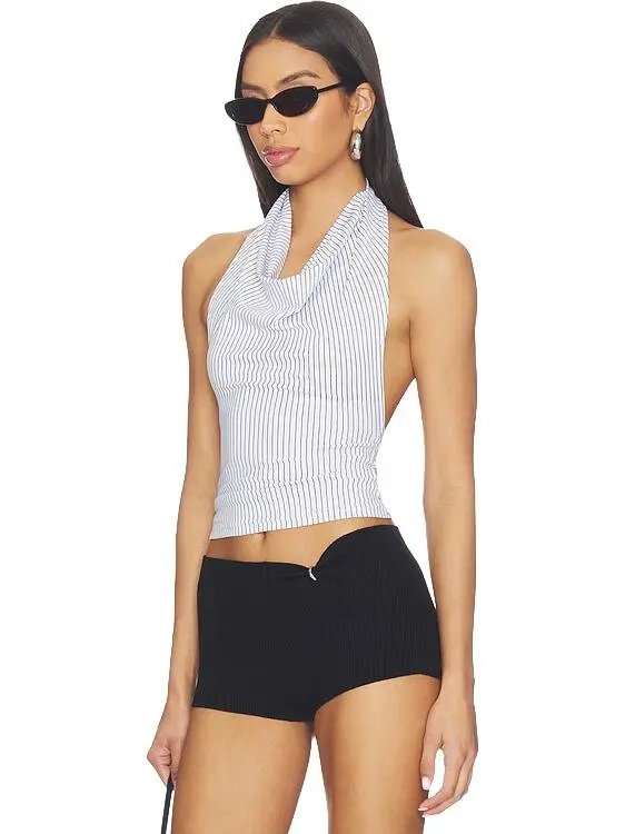 AMELIE TEJE Cadence Top - White Stripe