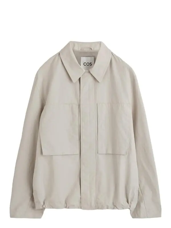 Cos Packable Hood Windbreaker Jacket - Gray
