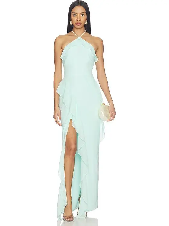 Amanda Uprichard Alessandra Maxi Dress - Celadon