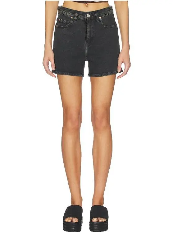 DR. DENIM Nora Shorts - Tar Aged Black
