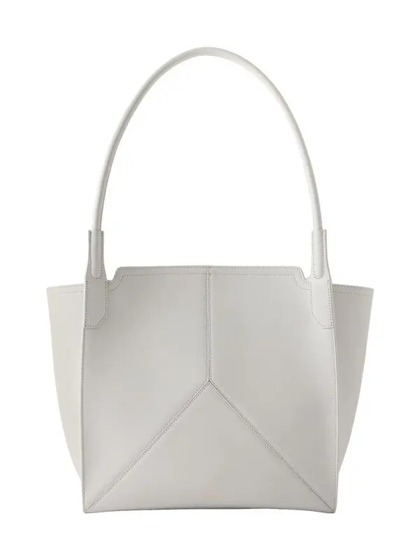Victoria Beckham Soft Mini Metallic Leather Tote - Silver