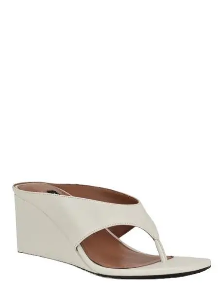 Nine West Jadde Wedge Flip Flop - White