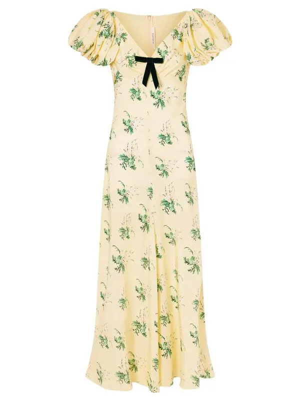 RODARTE Floral-print Silk Gown - Yellow