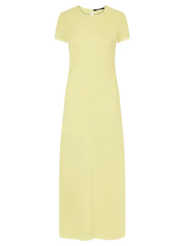 Jacquemus The Maille Knitted Midi Dress - Yellow