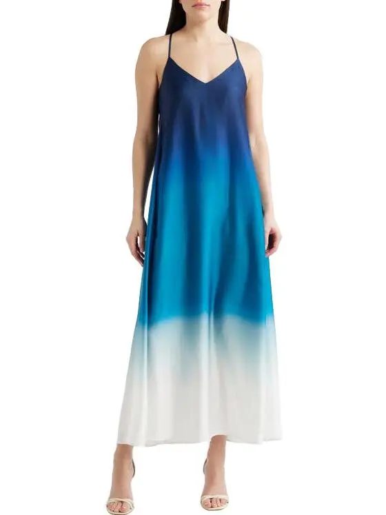 TAHARI ASL Sleeveless Maxi Dress - Blue Jewel Ombre