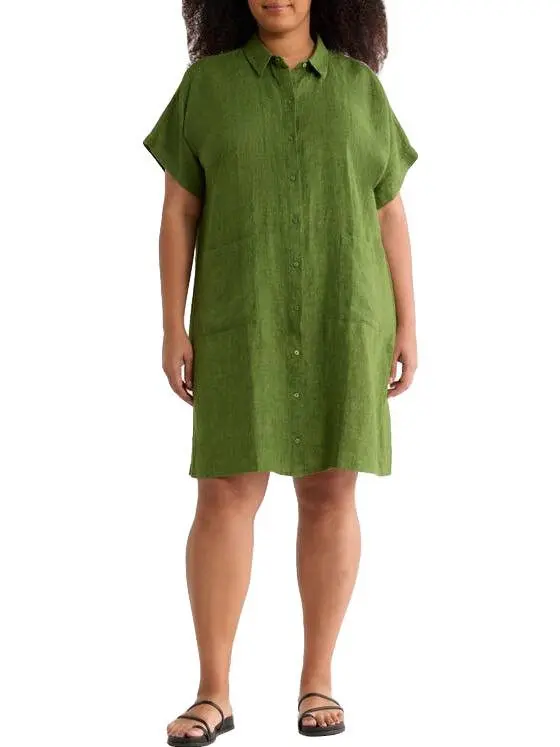 Eileen Fisher Organic Linen Shirtdress - Field