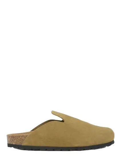 CELTIC & CO. Contoured Slip-on Clog Mule Sandals - Khaki