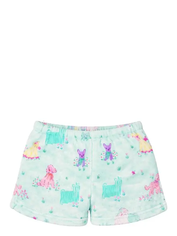 PREPPY GOOSE Plush Puppies Loungewear Shorts - Blue