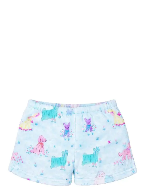 PREPPY GOOSE Plush Puppies Loungewear Shorts - Blue