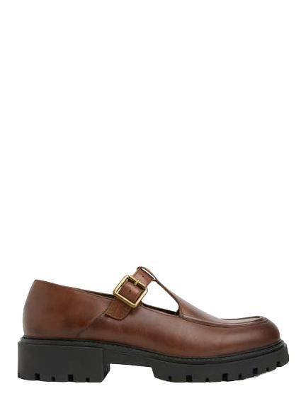 CELTIC & CO. Chunky T-bar Loafer - Chestnut