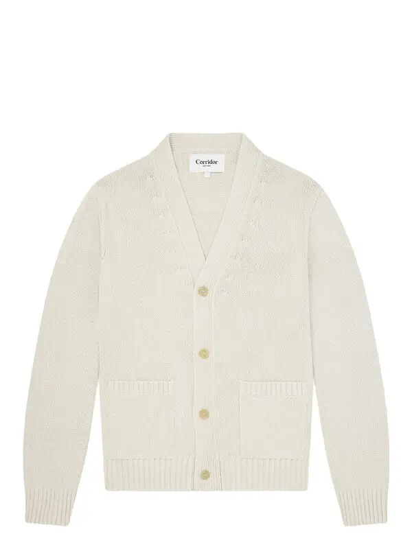CORRIDOR Organic Cotton Cardigan - Neutrals