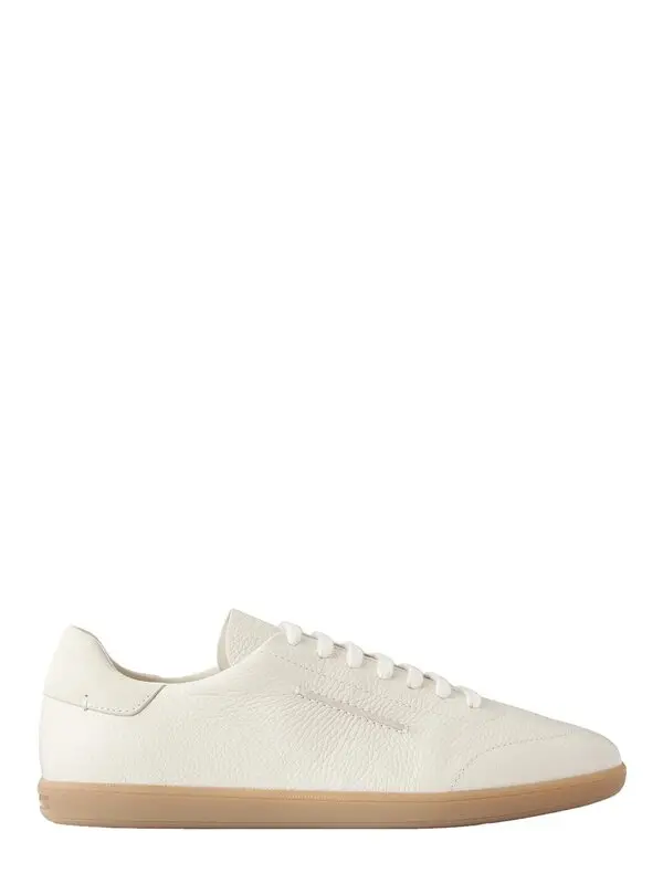 Zegna 232 Full-grain Leather Sneakers - White
