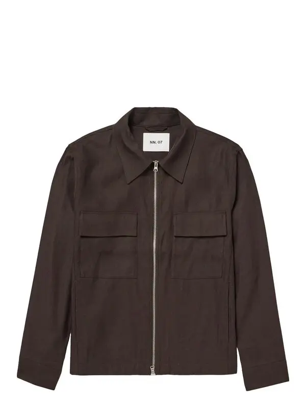 Nn07 Alban 1808 Lenzing™ Ecovero™ And Linen-blend Jacket - Brown