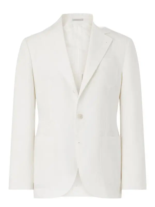 Brunello Cucinelli Linen Blazer - White